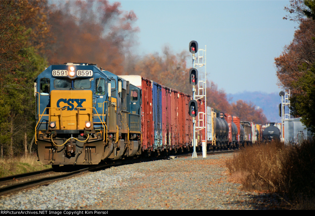 CSX 8591 X641 Buffalo Snow Reroute Train